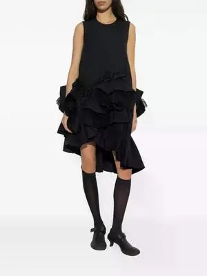 Noir Kei Ninomiya Ruffled Asymmetric Midi Dress