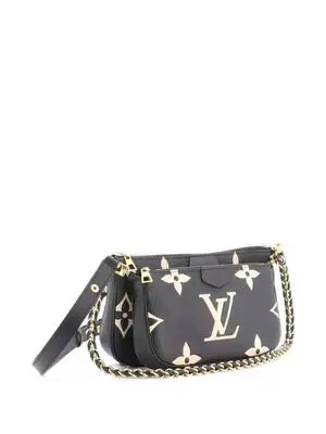 LOUIS VUITTON Multi Pochette Accessoires Bicolor Monogram Empreinte Giant Crossbody Bag - Black