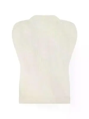 Peserico Ribbed-knit Sequin-embellished Vest