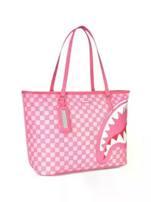 SPRAYGROUND New Check Faces Shark-mouth Tote Bag