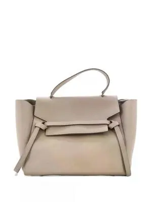 Celine Belt Bag Textured Leather Mini Shoulder Bag - Neutrals
