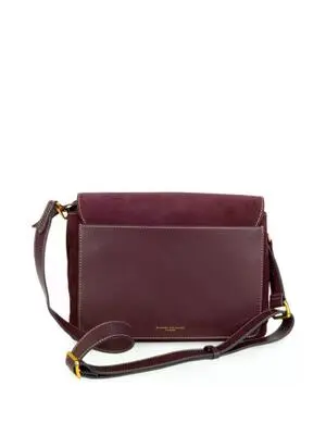 GIANNI CHIARINI Three Suede-panelled Top-stitch Shoulder Bag
