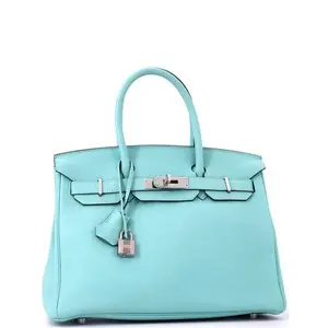 Hermès Birkin Handbag Togo With Palladium Hardware 30 - Blue
