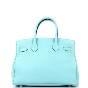 Hermès Birkin Handbag Togo With Palladium Hardware 30 - Blue
