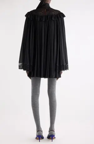 Chloé Iconic Long Sleeve Organic Silk Georgette Minidress