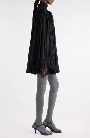 Chloé Iconic Long Sleeve Organic Silk Georgette Minidress