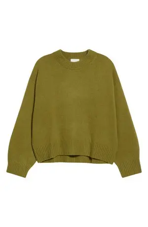 REFORMATION Cove Cashmere Oversized Crewneck Sweater - Pear