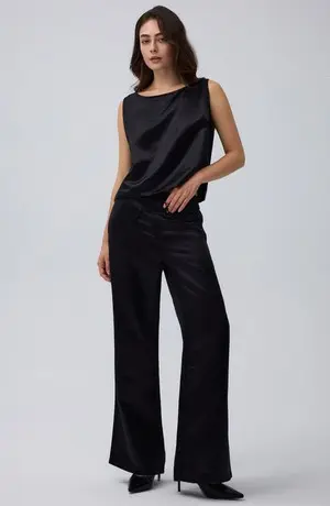 JUANA Aven Wide Leg Pants - Black