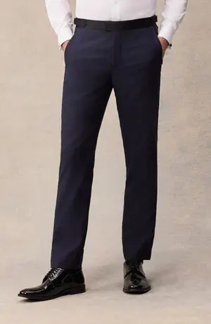 THE BLACK TUX Classic Tuxedo Pants - Midnight Blue