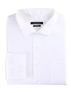 SYNRGY BY DXL Big & Tall Performance Solid Dress Shirt V2 White