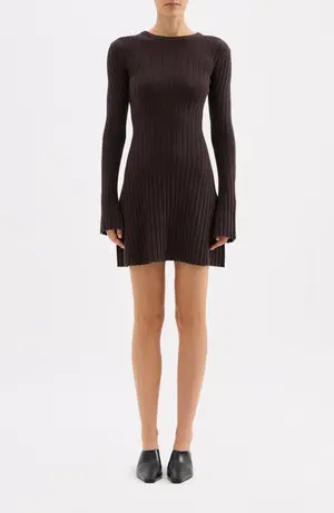 Nude Lucy Astrid Knit Mini Dress - Espresso