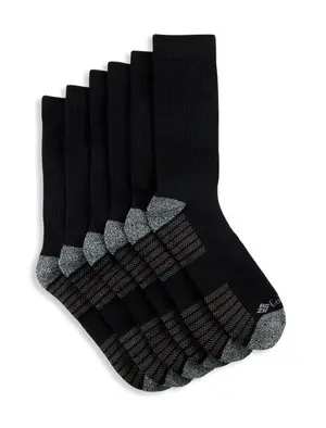Columbia Big & Tall 6-pk Athletic Crew Socks V2 - Black
