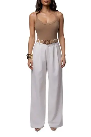 JLUXLABEL Akito Ribbed Bodysuit - Camel