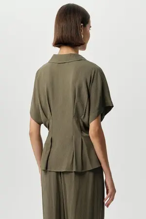 EXQUISE Loni Crinkle Shirt