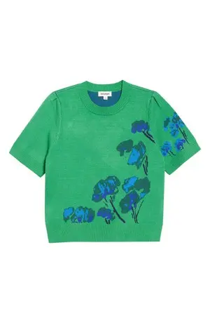 SUGARLIPS Kersey Floral Short Sleeve Sweater