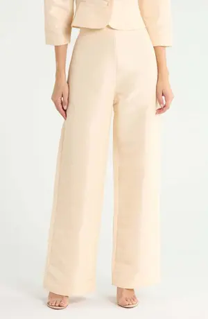 SUGARLIPS Hestia Wide Leg Pants Cream