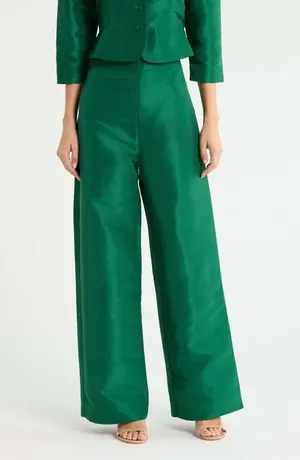 SUGARLIPS Hestia Wide Leg Pants Emerald
