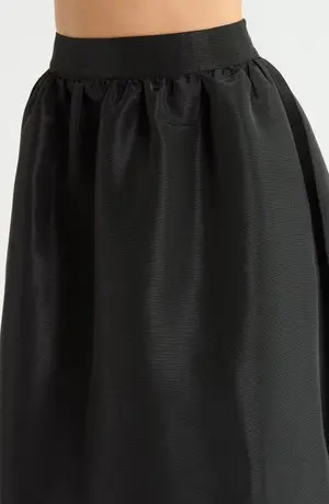 SUGARLIPS Hestia Caryn Taffeta Maxi Skirt - Black