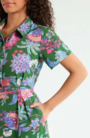 SUGARLIPS Elara Floral Print Shirtdress