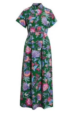 SUGARLIPS Elara Floral Print Shirtdress