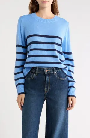 SUGARLIPS Chantilly Stripe Sweater - Blue/navy