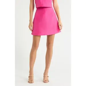 SUGARLIPS Hestia Taffeta Miniskirt Fuchsia