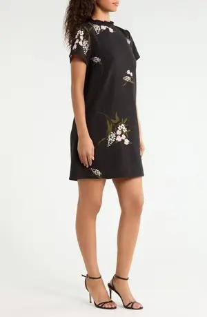 SUGARLIPS Rickie Floral Print Shift Minidress