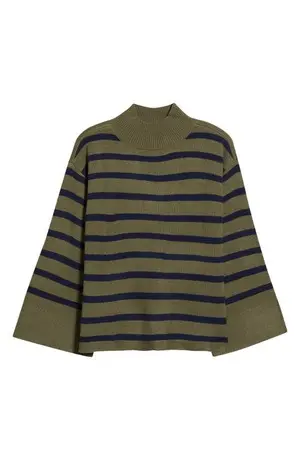 SUGARLIPS Slayder Stripe Mock Neck Sweater