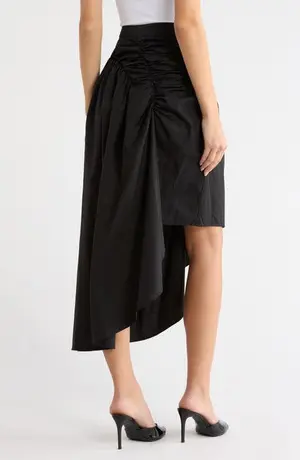 SUGARLIPS Belen Ruched Asymmetric Maxi Skirt