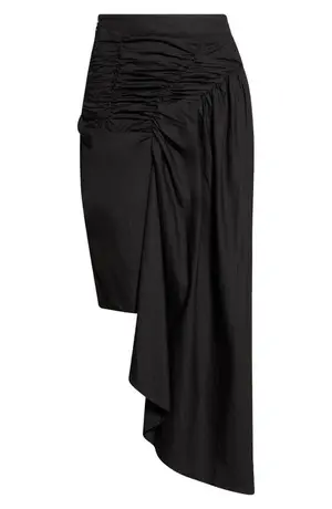 SUGARLIPS Belen Ruched Asymmetric Maxi Skirt