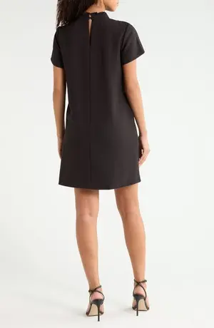 SUGARLIPS Rickie Ruffle Collar Shift Dress - Black