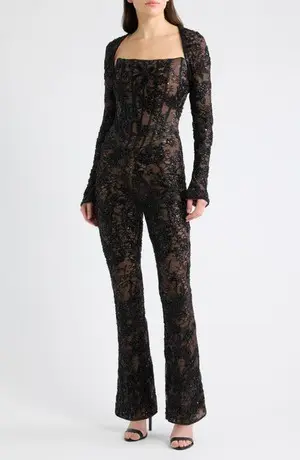 House Of Cb Anastasia Strapless Jumpsuit & Bolero