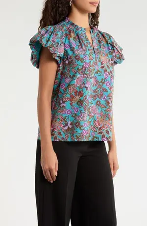 SUGARLIPS Keni Floral Print Top