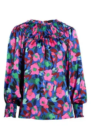 SUGARLIPS Vivi Floral Print Smocked Top