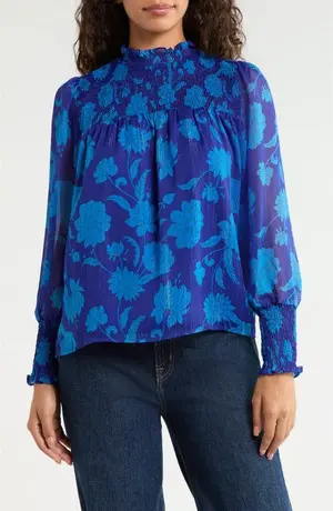 SUGARLIPS Sunnie Floral Smocked Top