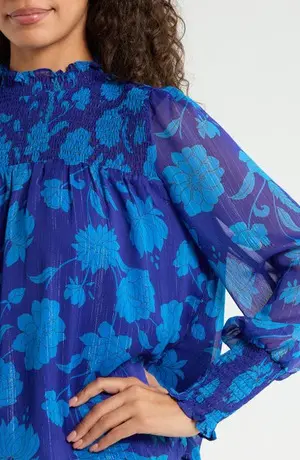 SUGARLIPS Sunnie Floral Smocked Top