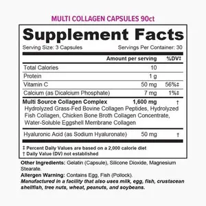 VITAUTHORITY Multi Collagen Capsules - 90ct