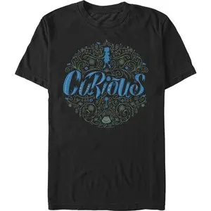 CORALINE Curious Floral Circle Short Sleeve T-shirt - Black