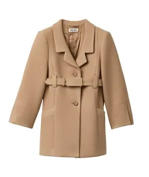 Miu Miu Single-breasted Double Wool Coat - Hazel