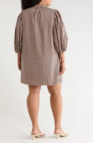 SUGARLIPS Victoria Split Neck Shift Minidress