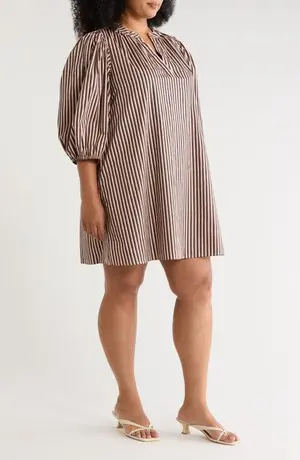 SUGARLIPS Victoria Split Neck Shift Minidress
