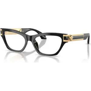 Versace 54mm Cat Eye Optical Glasses - Black
