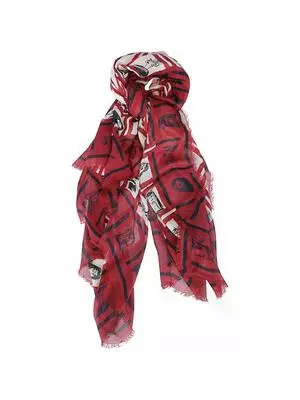 Faliero Sarti Graphic-print Frayed Scarf