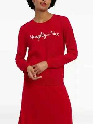 Chinti & Parker Slogan-embroidered Crew-neck Sweater