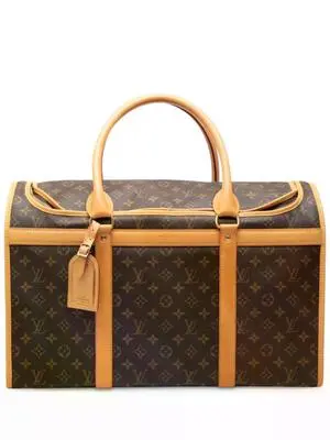 LOUIS VUITTON 2005 Monogram Sac Chien Pet Carrier 50 Travel Bag - Brown
