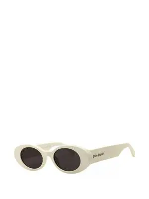 Palm Angels Gilroy Oval-frame Sunglasses - Neutrals