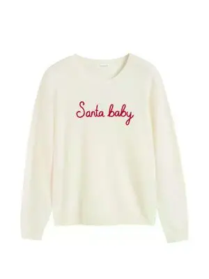 Chinti & Parker Embroidered Crew-neck Sweater - Neutrals