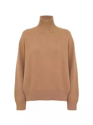 LANEUS Turtleneck Boxy Sweater - Neutrals