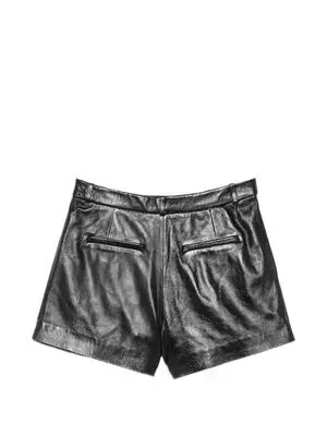 ARMA Pleated Leather Shorts