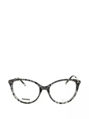 Missoni Zigzag-print Cat-eye Glasses - Gold